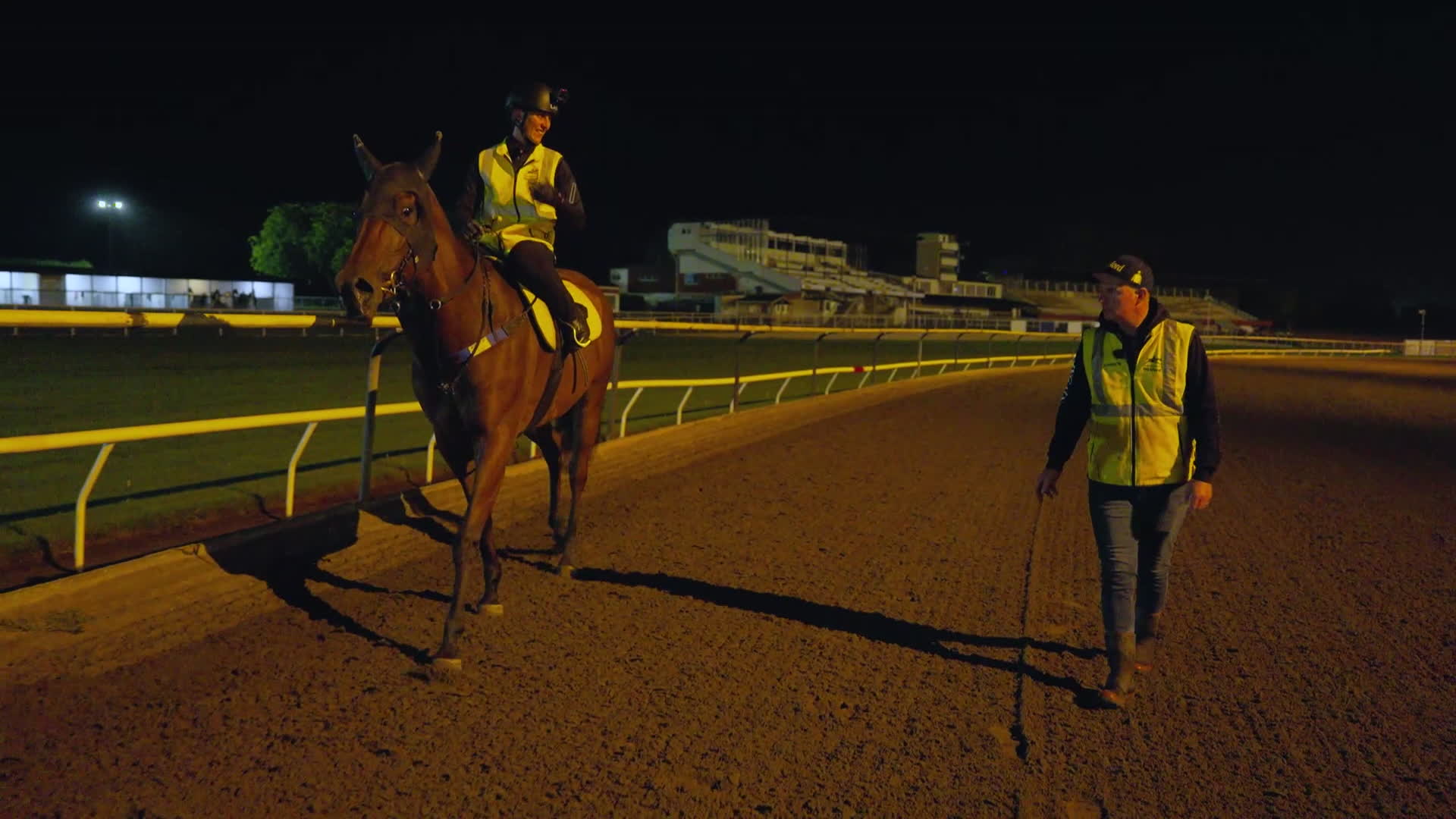 Erin Leighton rides Grail Seeker trackwork